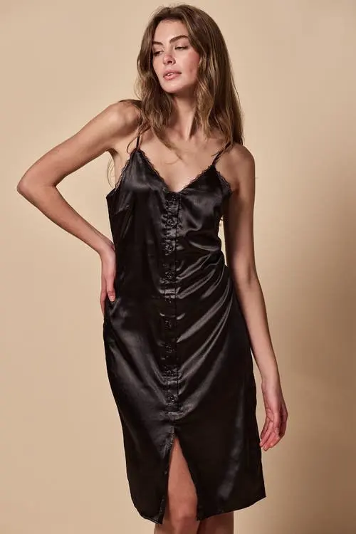 The Shirt By Rochelle Behrens Cami Dress - Black