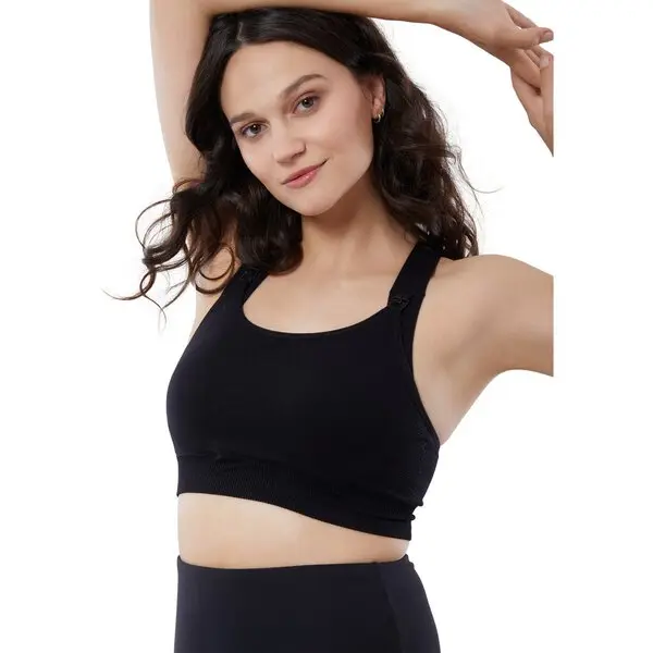 Ingrid & Isabel® Impact Nursing Sports Bra - Black