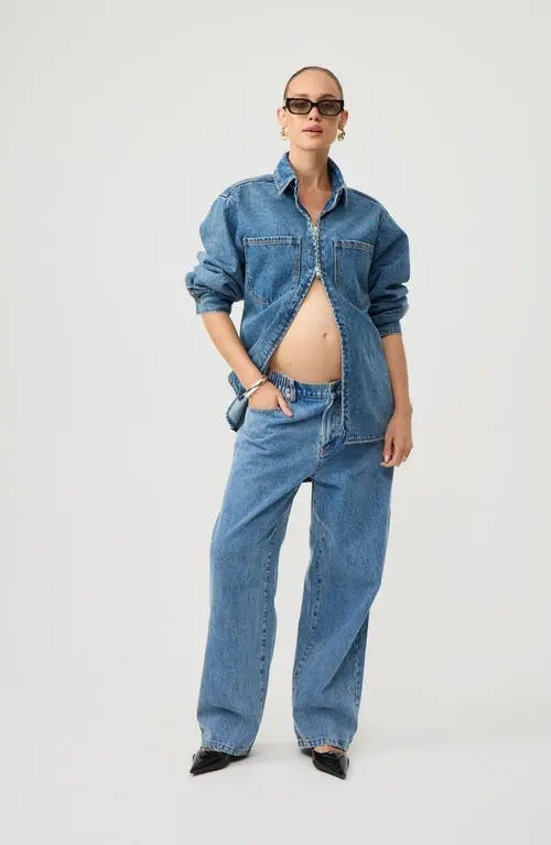 PORTIER Xander Shirt With Adjustable Strap - Denim
