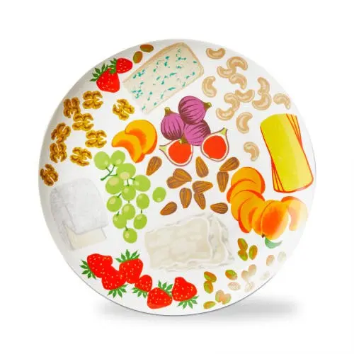 TAG Everyday Fromage Platter Bone China Multi 12 X 12 X 1.25 - Multicolored