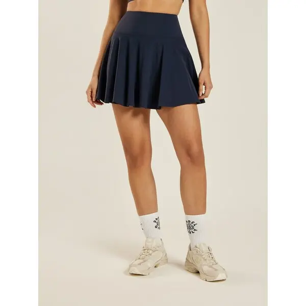 BE ATHLETICA High-waisted Skort With Built-in Shorts - Midnight