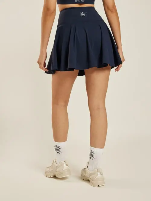 BE ATHLETICA High-waisted Skort With Built-in Shorts - Midnight