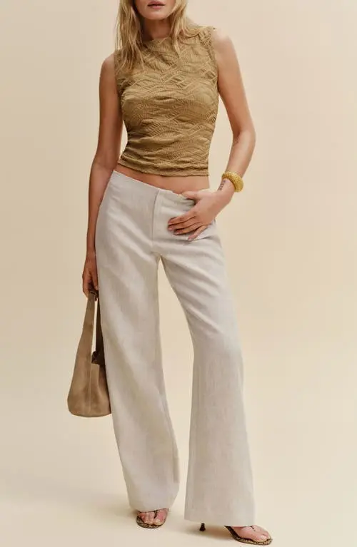 REFORMATION Vida Low Rise Linen Pants