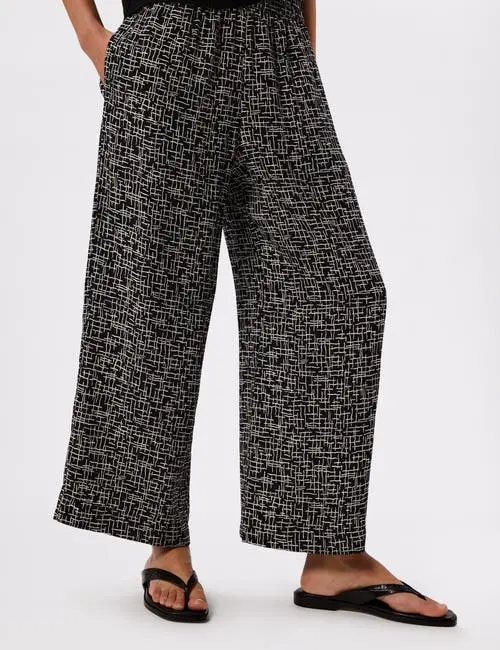 Whistles Woven Grid Crop Trouser