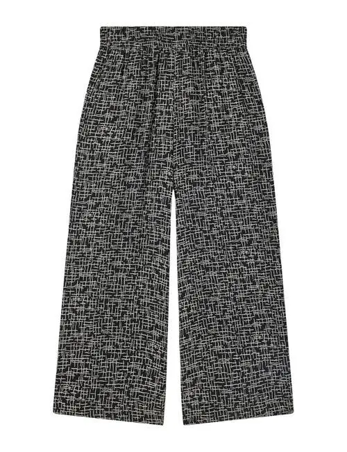 Whistles Woven Grid Crop Trouser