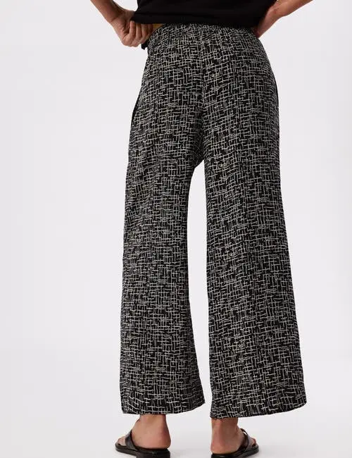 Whistles Woven Grid Crop Trouser