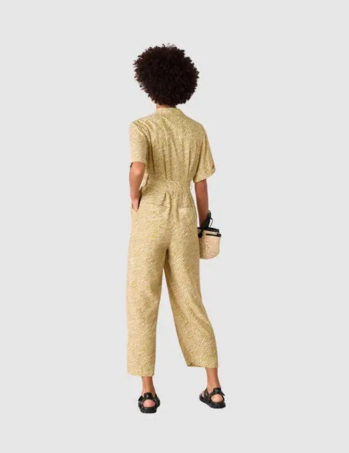 Whistles Kelly Tiger Flame Cropped Jumpsuit