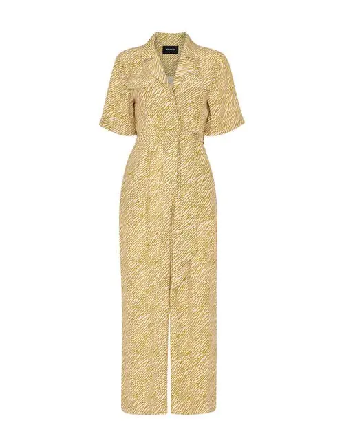 Whistles Kelly Tiger Flame Cropped Jumpsuit