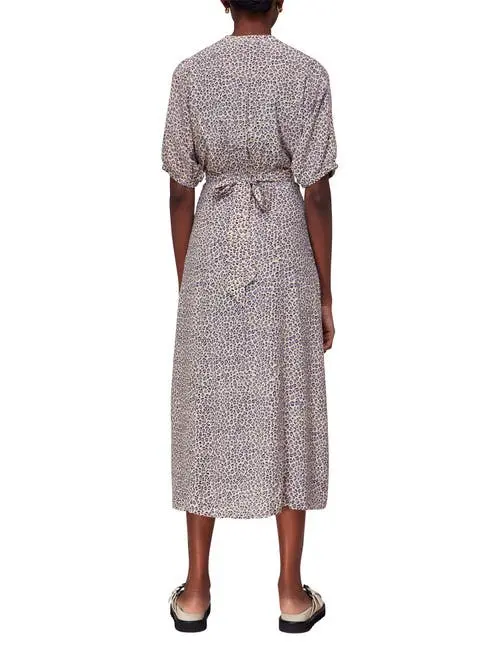 Whistles Dashed Leopard Midi Dress