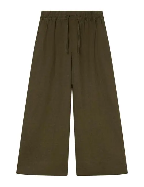 Whistles Elasticated Linen Crop Trousers
