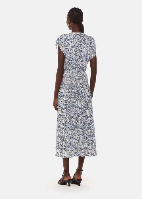 Whistles Flaming Leopard Print Midi Dress