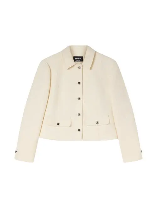 Whistles Cropped Boucle Jacket