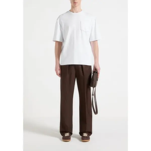 Manière De Voir Whipstitch Pocket Cotton T-shirt - White