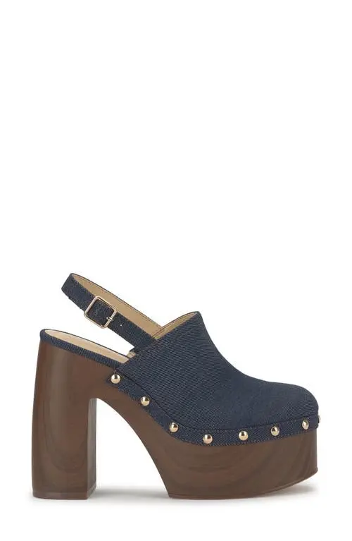 Jessica Simpson Studded Platform Slingback Sandals - Indigo