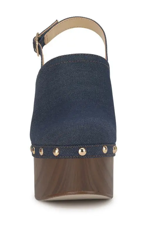 Jessica Simpson Studded Platform Slingback Sandals - Indigo