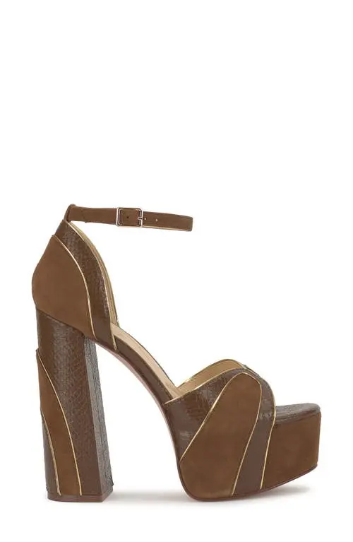 Jessica Simpson Avele Ankle Strap Block Heel Platform Sandal - Light Hickory