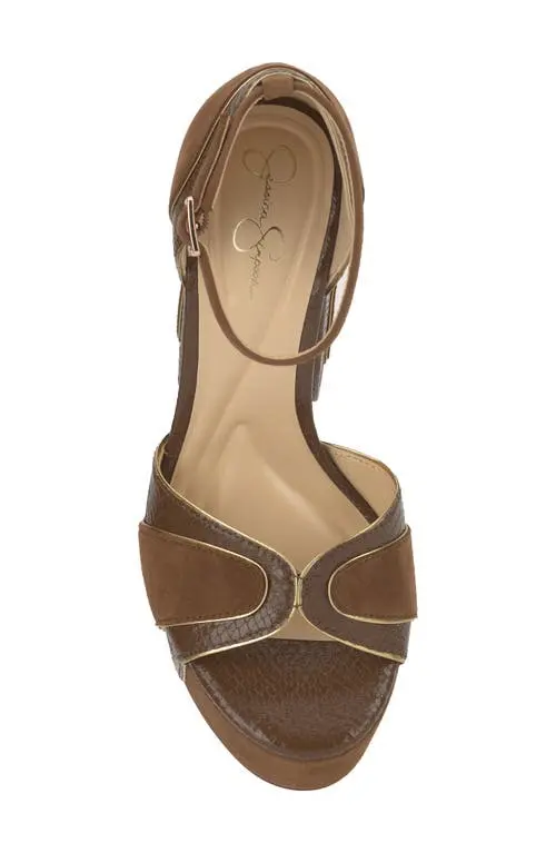 Jessica Simpson Avele Ankle Strap Block Heel Platform Sandal - Light Hickory