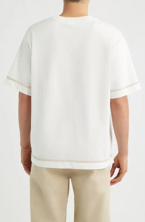 CHE Daisel Embroidered Appliqué Relaxed Cotton T-shirt