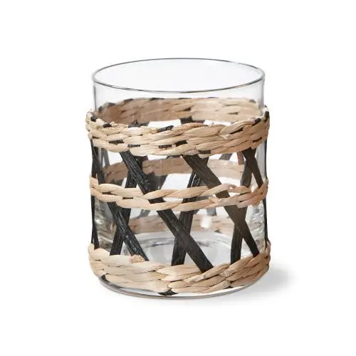 TAG Island Collection Clear Glass Dof Drinkware Set Of 4