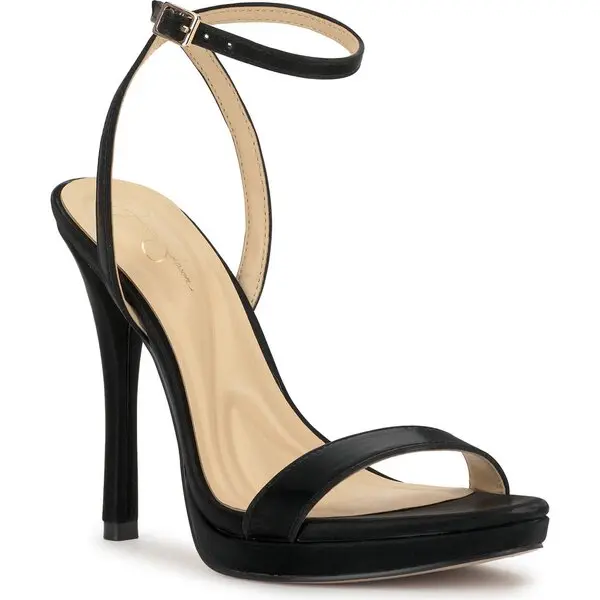 Jessica Simpson Divra Ankle Strap Stiletto Sandal - Black
