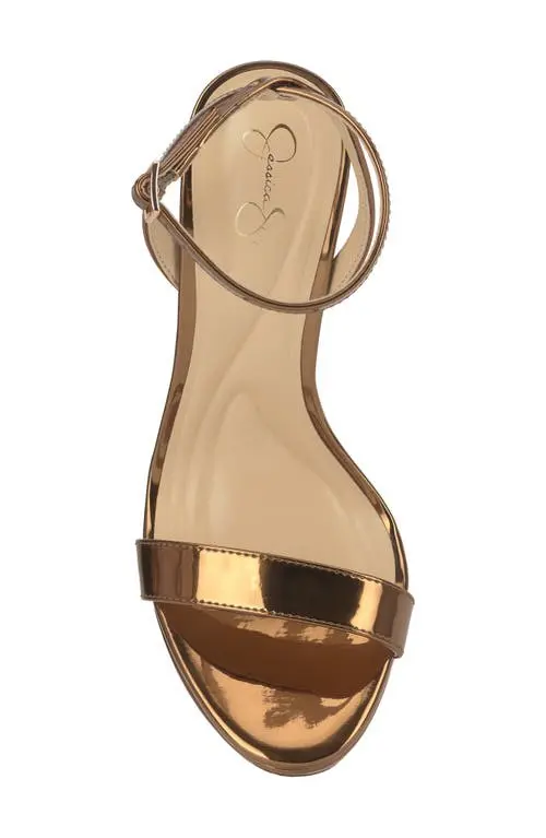 Jessica Simpson Divra Ankle Strap Stiletto Sandal - Bronze
