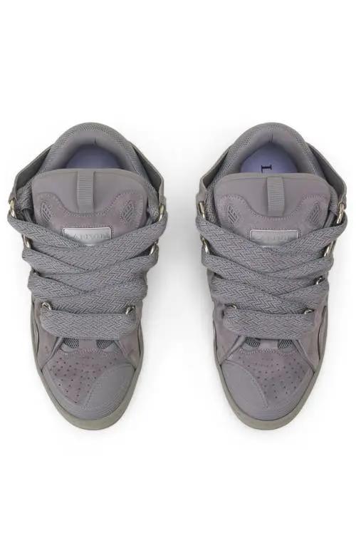 LANVIN Curb Monochrome Suede Sneakers
