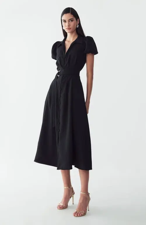 WILLA Eliza Midi Dress - Black