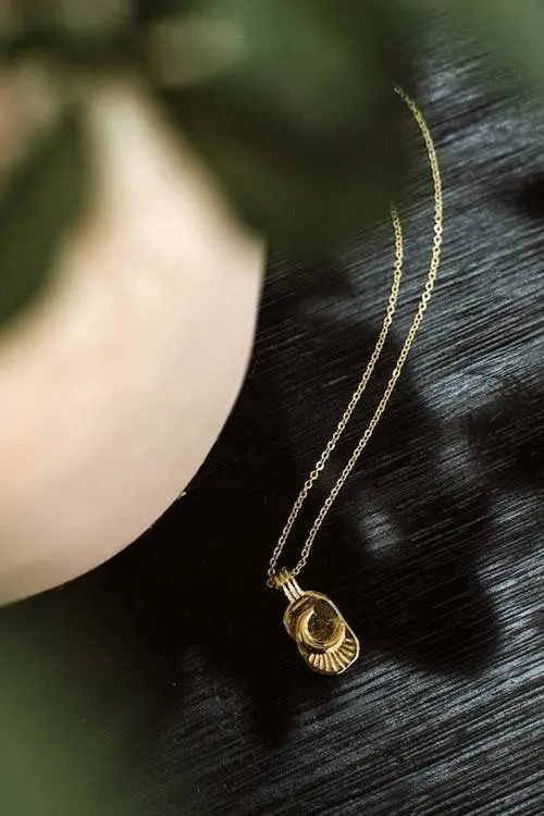 IVY & PEARL CO. 14k Filled Moon And Sun Pendant Necklace