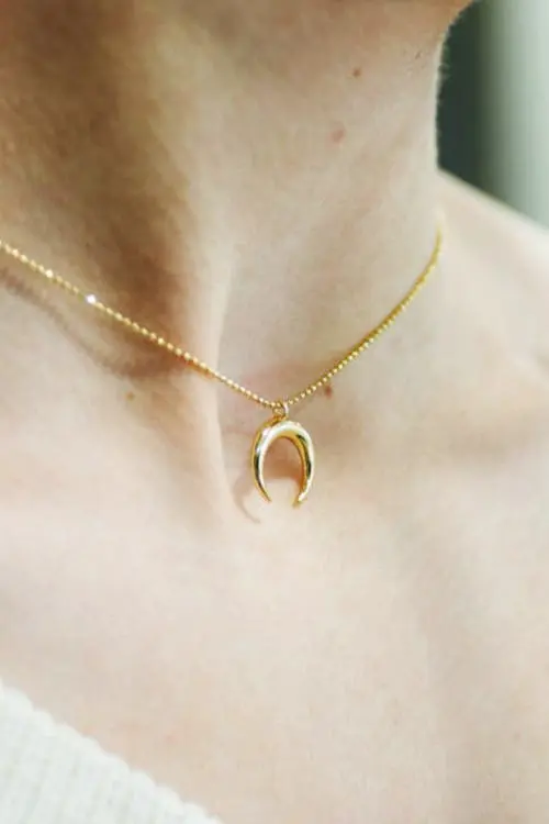 IVY & PEARL CO. Luna Crescent Necklace