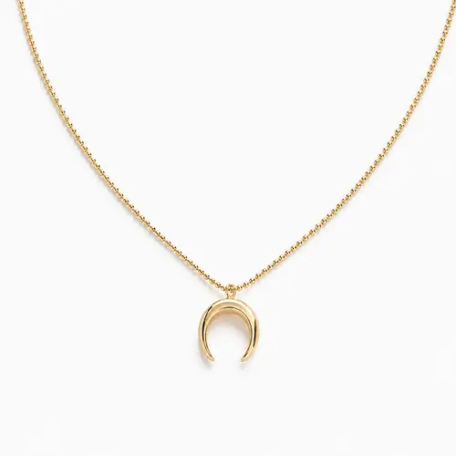 IVY & PEARL CO. Luna Crescent Necklace