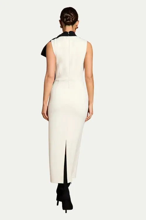 Coast Organza Pussybow Column Midi Dress