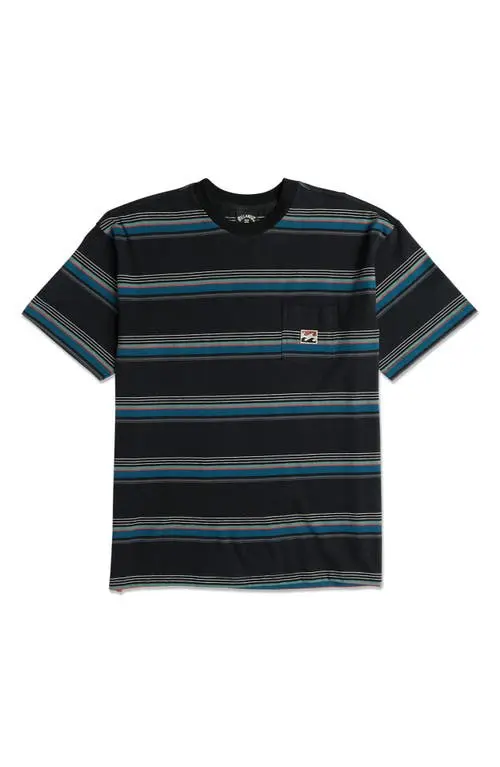 BILLABONG Baxter Oversize Stripe Pocket T-shirt - Black