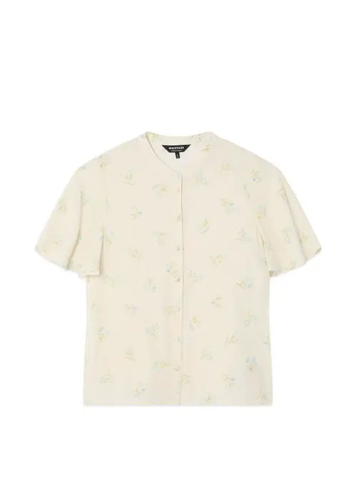 Whistles Floral Button Front Shirt