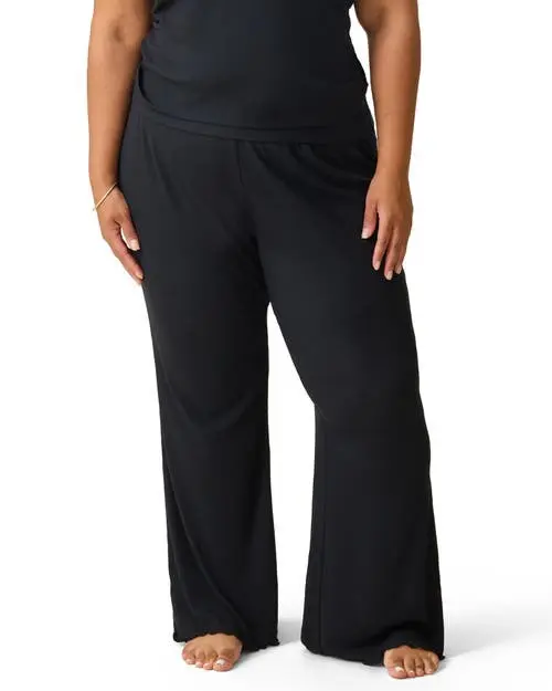 KINDRED BRAVELY Ribbed Modal Lounge Pants - Black