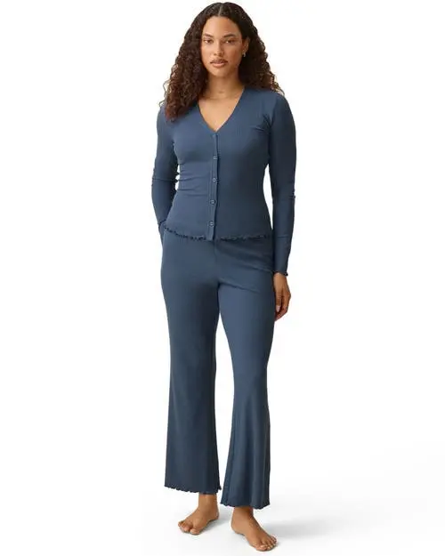 KINDRED BRAVELY Ribbed Modal Lounge Pant - Light Navy