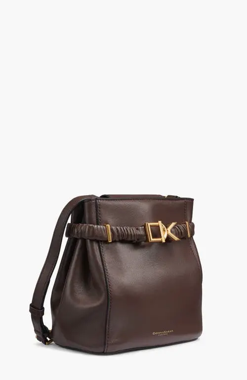 Donna Karan New York Gingham Logo Crossbody Bag - Umber