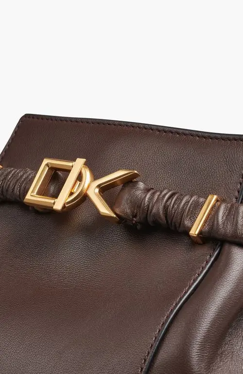 Donna Karan New York Gingham Logo Crossbody Bag - Umber