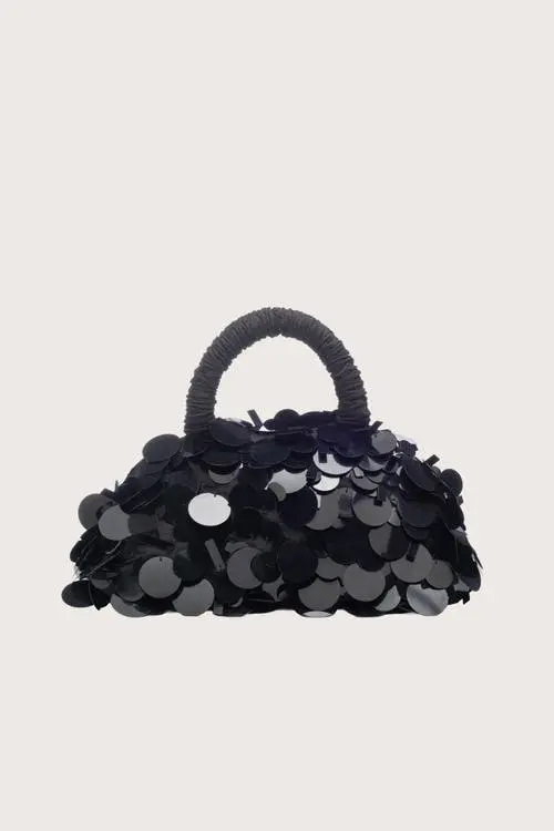 Merlette Lune Mini Sequin Bag - Black