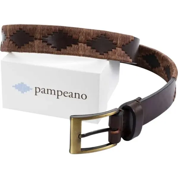 PAMPEANO Bordado Leather Belt - Brown