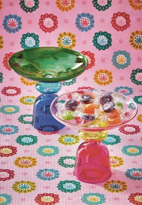 TAG Mira Pedestal Decorative Dish Multi Borosilicate Glass 6x6x1.97