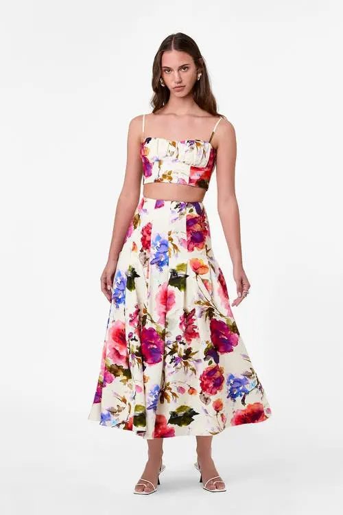 NICHOLAS Jordana Skirt - Watercolor Flora