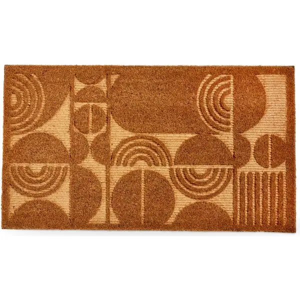 TAG Knoll Embossed Non-slip Coir Doormat Multi 30 X 17 X 1 - Multicolored