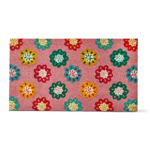 TAG Flower Burst Non-slip Coir Doormat Multi 30 X 17 X 1 - Multicolored