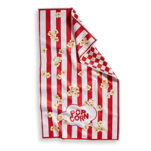 TAG Super Absorbent Kitchen Towel Popcorn Super Absorbent Dishtowel Multi 18 X 30 - Red
