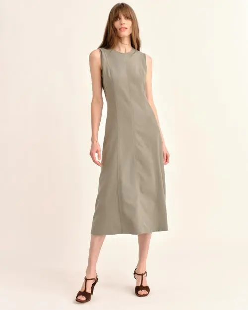 CARTOLINA Pebbled Crepe Midi Dress