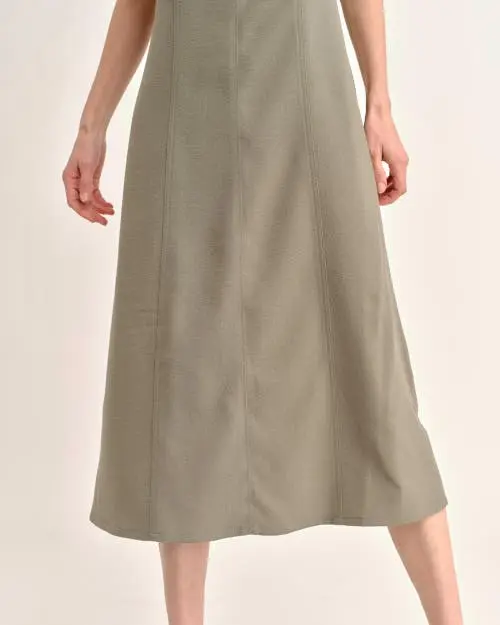 CARTOLINA Pebbled Crepe Midi Dress
