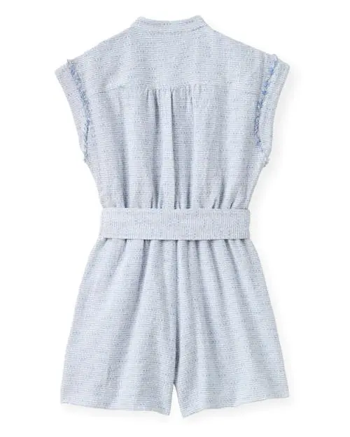 CARTOLINA Textured Tweed Sleeveless Romper
