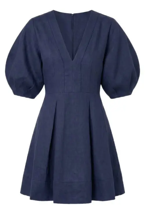 NICHOLAS Josefa Linen Mini Dress