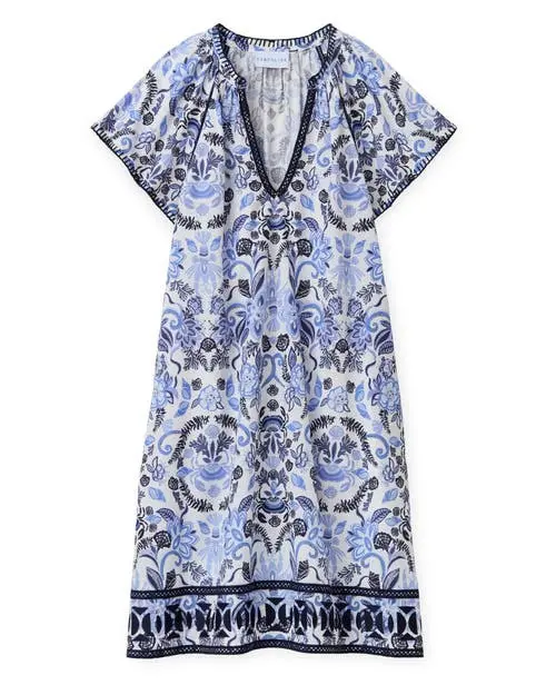 CARTOLINA Harper Printed Mini Dress - Mariners Bloom