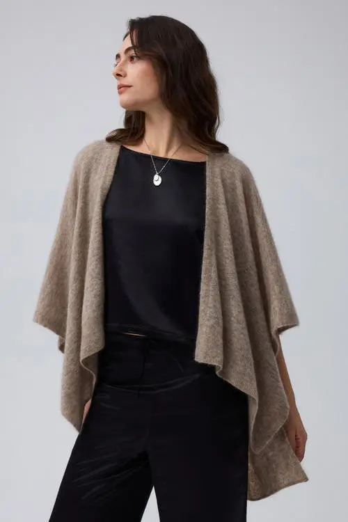 JUANA Cashmere Cape - Beige
